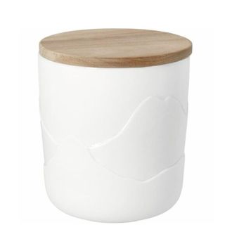 R&auml;der Bergluft Porzellandose Gro&szlig;e Wanderung mit Holzdeckel - Aufbewahrung & Alpine Deko