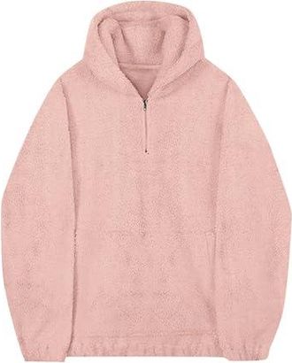 Generic Sweat a Capuche Homme Hooded Sweatshirt Sweats &agrave; Capuche Pull Fuzzy pour Hommes avec Fermeture &Eacute;clair 1/4 et Poches