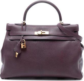 Herm&egrave;s Hobo Bags - Chevre Mysore Kelly II Retourne 35 - Gr. unisize - in Orange - f&uuml;r Damen