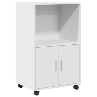 vidaXL Vidaxl - Mobile Con Ruote Bianco 55x40x91 Cm In Truciolato
