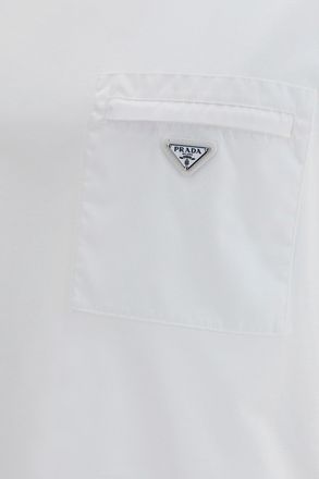 Prada Mens T-Shirt With Pocket White Cotton T-Shirts And Polos