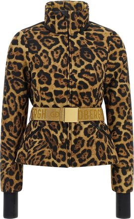 Goldbergh Leopard-Print Down Jacket - Gold