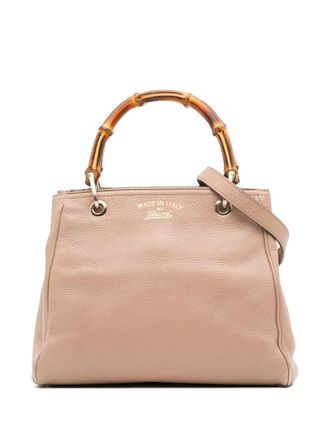 Gucci petit sac à bandoulière Bamboo Shopper en cuir de veau (2016-2025) - Rose