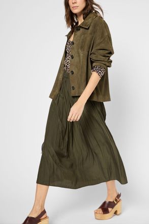 Gerard Darel Jupe satin&eacute;e pliss&eacute;e - VANINA - Bronze