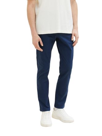 Tom Tailor Tom Tailor Denim Herren Slim Fit Chino Hose mit G&uuml;rtel, 34732 - Navy Mini Houndstooth, 29/34