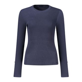 Guess Lang&auml;rmeliger Cannetted Pullover - - Knitwear - Damen - Blau - S