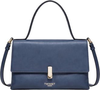 Twinset Femme, Sacs, Bleu, Taille: ONE Size Sac &agrave; main avec poign&eacute;e sup&eacute;rieure