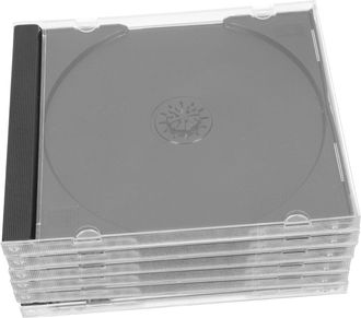 Angoily 6 Stück Transparente Eckige Cd Aufbewahrungsboxen aus Kunststoff Robuste Disc Organizer mit Interlockendem Haltesystem Leicht und Platzsparend für Aut