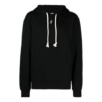J.W.Anderson Schwarzer Kapuzenpullover aus Baumwolle und Seide - - Sweatshirts & Hoodies - Herren - Schwarzk - M