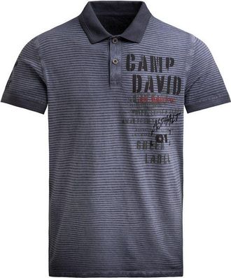 Camp David Poloshirt mit Seitenschlitze