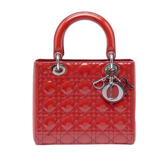 Dior Sac &agrave; main Lady Dior Pre-owned - Femme - Pre-owned - Rouge - Taille: ONE Size
