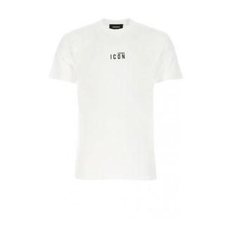 Dsquared2 Baumwoll-T-Shirt - - Tops - Herren - Wei&szlig; - S