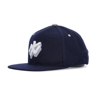 HUF Marineblaue Flache Schirmm&uuml;tze mit Stickerei - - Accessories - unisex - Blau - ONE SIZE