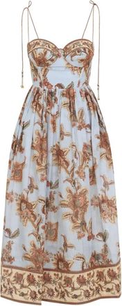 Zimmermann Femme, Robes, Bleu, Taille: 34 FR Aster Corset Midi Dress