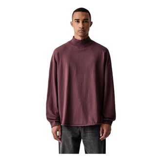 American Vintage Rollkragen-Langarmshirt - - Tops - Herren - Rot - S