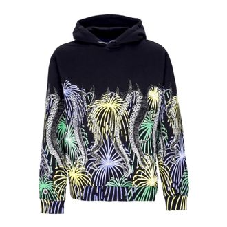 Octopus Schwarzer Fireworks Hoodie mit Tentakeln - - Sweatshirts & Hoodies - Herren - Mehrfarbig - S