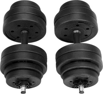 Songmics Hanteln 2er Set, Kurzhanteln, 2 x 15 kg, f&uuml;r M&auml;nner und Frauen, Fitness, Gewichtheben f&uuml;r Zuhause, Fitnessstudio, schwarz SYL30HV1