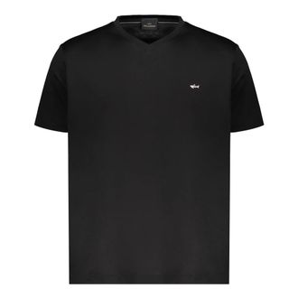 Paul & Shark Baumwoll-T-Shirt mit Logo-Stickerei - - Tops - Herren - Schwarzk - L