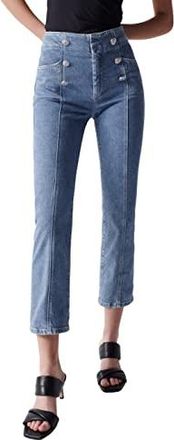Salsa Jean régulier Push Up Destiny Straight pour femme, 852 Medium Light, 29W / 28L