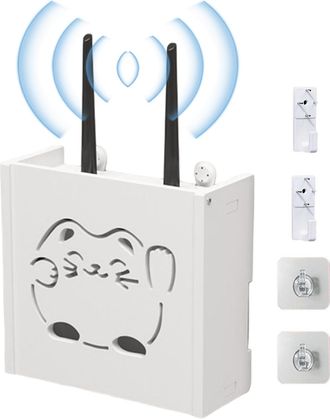 Generico Aufbewahrungsbox f&uuml;r WLAN-Router, Wandmontage, ohne -Organizer, platzsparende WLAN-Boxen