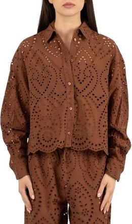 Saint Barth Femme, Blouses et Chemises, Brun, Taille: 40 FR Camicia