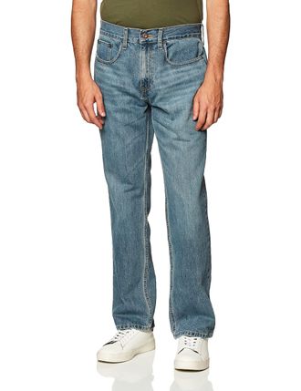 Nautica Jeans Herren Straight Light Cross Hatch Jeans, Rocky Point Blue, 33W / 32L