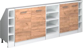 Vicco Armoire sous pente de toit Rion, Ch&ecirc;ne blanc/force de lor, Lot de 5, Vicco