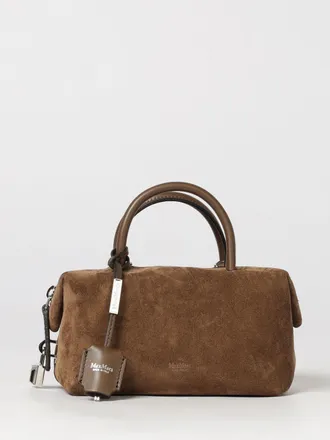 Max Mara Mini sac Boston en su&egrave;de avec cadenas