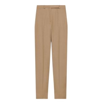 Theory Femme, Pantalons, Brun, Taille: 36 FR Pantalon en Laine de Chameau Fuselé