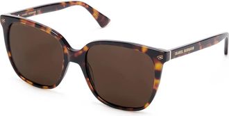 Isabel Bernard Sonnenbrille - La Villette Raison square sunglasses with brown le - Gr. unisize - in Braun - f&uuml;r Damen