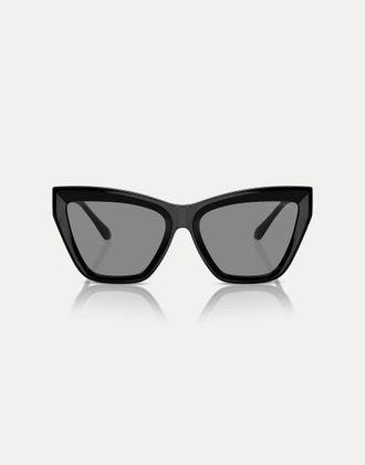 Michael Kors Dubai lunettes de soleil oeil-de-chat &agrave; verres gris en noir