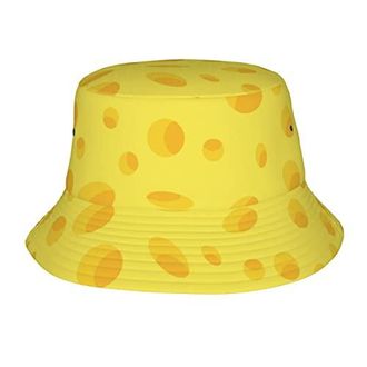 Generic Funky Chapeau de Soleil Motif de Fromage Jaune Pecheur Chapeaux Doux Extérieur Casquette pour Adultes Vacances Sports
