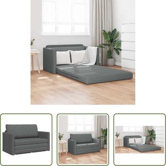 vidaXL Schlafsofa 110 cm - Schlafsofa 110cm Dunkelgrau Stoff