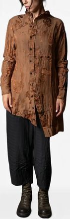 Aleksandr Manamïs chemise à design asymétrique - Marron