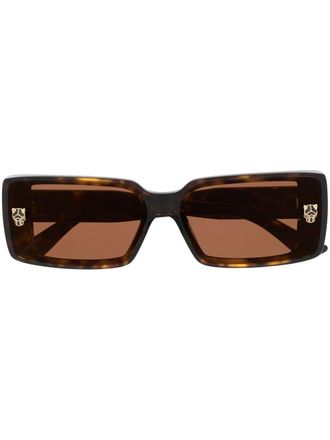 Cartier lunettes de soleil &agrave; monture rectangulaire - Marron