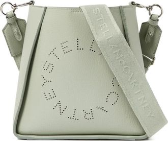Stella McCartney Femme, Sacs, Vert, Taille: ONE Size Logo Square Crossbody Bag
