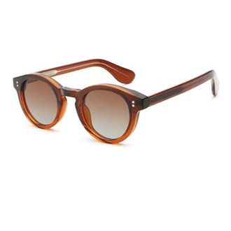 Generic Lunettes De Soleil Rondes UV400 For Hommes Et Femmes, Id&eacute;ales For Les Activit&eacute;s De Plein Air, Les F&ecirc;tes, Le Sport Et Le Shopping.(Brown)