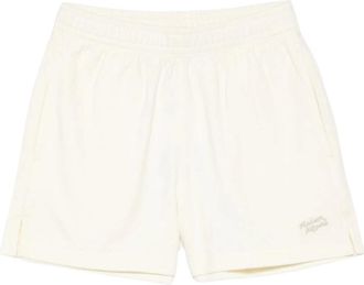 Maison Kitsun&eacute; Femme, Shorts, Beige, Taille: 40 FR Textured Regular Short