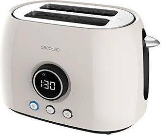 Cecotec Tostadora digital ClassicToast 8000 Biege Double. 800 W, 2 extra breiten kurzen Schlitzen, 3 voreingestellte Funktionen