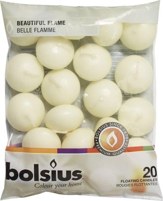 Bolsius 20 FLOATING CANDLES [Ivory] x 1