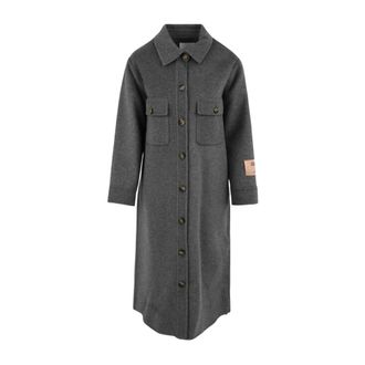 SOLOTRE Oversized Coat - - Coats - Damen - Grau - XL