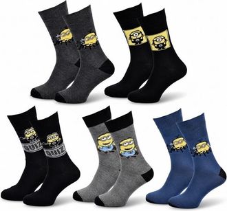 LES MINIONS Minions - Chaussettes Homme Licence Pack (Lot) 5 Paires 3667