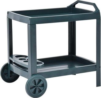 vidaXL Getr&auml;nkewagen Gr&uuml;n 69&times;53&times;72 cm Kunststoff vidaXL