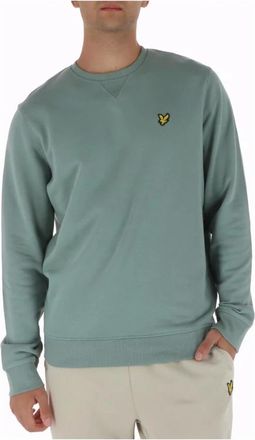 Lyle & Scott Homme, Sweatshirts et sweats &agrave; capuche, Vert, Taille: XL SweaT-shirt en coton &agrave; manches longues et col rond