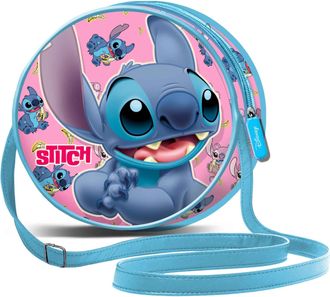 Disney Lilo und Stitch Surprise-Runde Umhängetasche, Blau, 18,5 x 18,5 cm