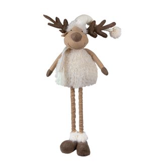 Monopol Christmas Paradise Elch Teleskopbeine 43-67cm (71-92cm) Dekofigur Rentier beige