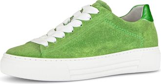 Gabor Damen Low-Top Sneaker, Frauen Halbschuhe,Wechselfußbett,Moderate Mehrweite (G),Freizeitschuhe,Turnschuhe,Laufschuhe,Green,40.5 EU / 7 UK