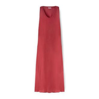 Motivi Oversized Viskose Satin Kleid - - Dresses - Damen - Rot - XS