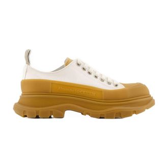 Alexander McQueen Womens Tread Sneaker Beige Calfskin
