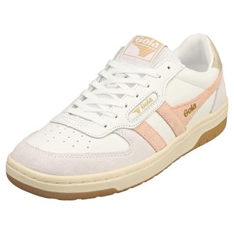 Gola Unisex Hawk Sneaker, White/Pearl Pink/Gold, 36 EU